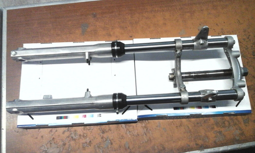 FORCELLA ANTERIORE MOTO D'EPOCA ANNI 70 80 MARZOCCHI canne diametro 32 ...