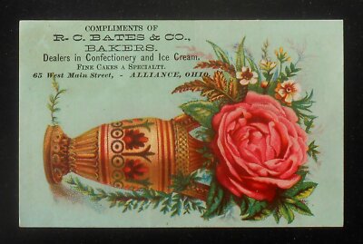 1880s VTC R. C. Bates & Co. Bakers Confectionery Ice Cream Cakes ...