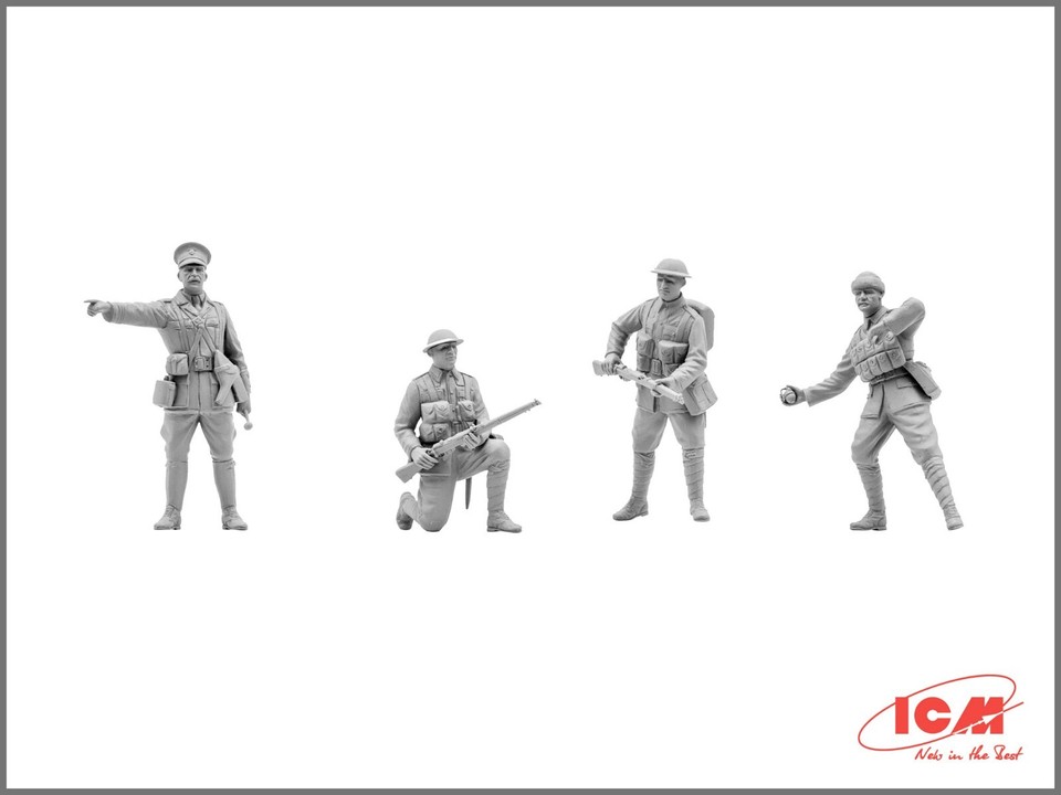ICM 35301 Plastic model kit Scale figures 1:35 British infantry, 1917 ...