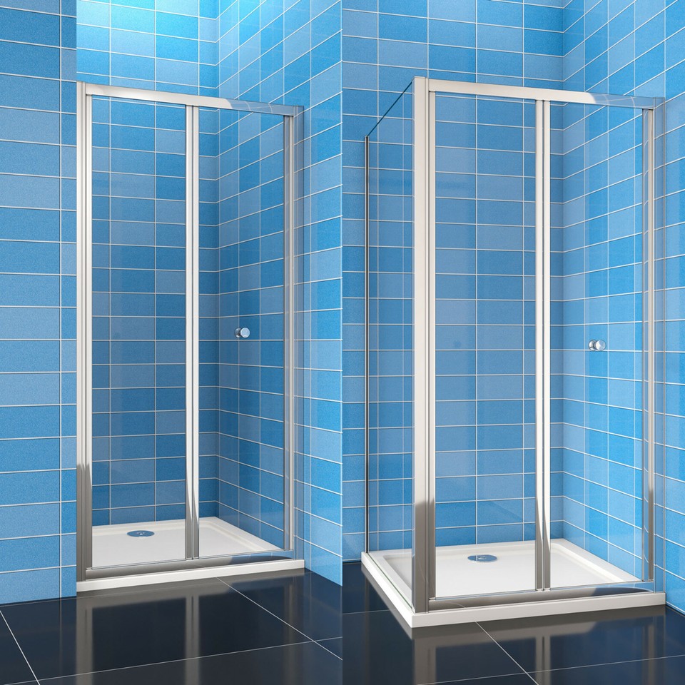Bi fold Pivot Walk In Shower Enclosure Door Glass Screen Cubicle Panel ...