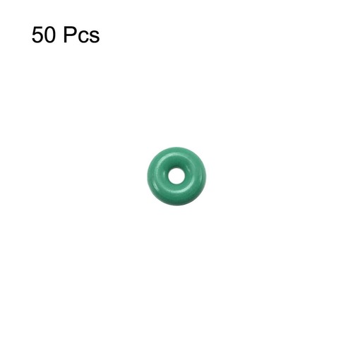 50pcs 1.5mm Thick Heat Resistant Mini Green O-Rings Rubber Sealing Ring ...