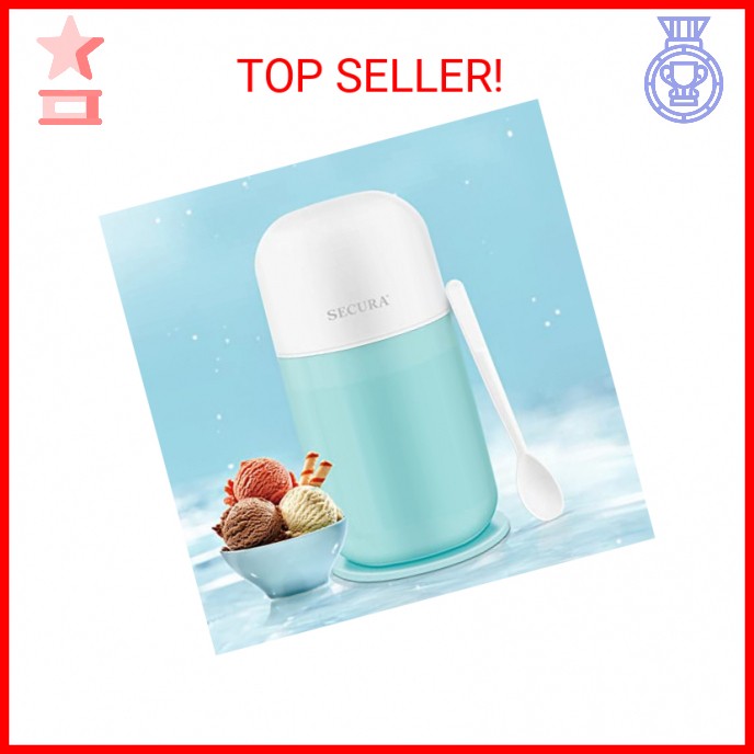 Secura Ice Cream Maker Mini Electric Ice Cream Machine for Quick ...