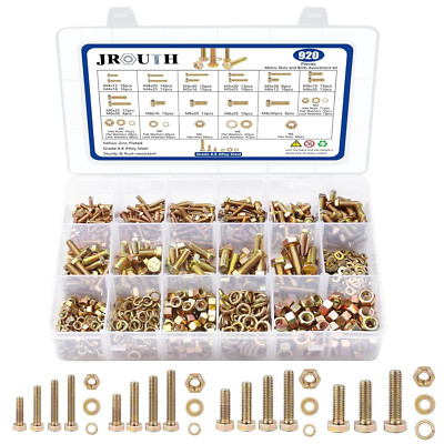 920PCS Grade8.8 Metric Bolt and Nut Assortment, M4/M5/M6/M8 Heavy Duty ...