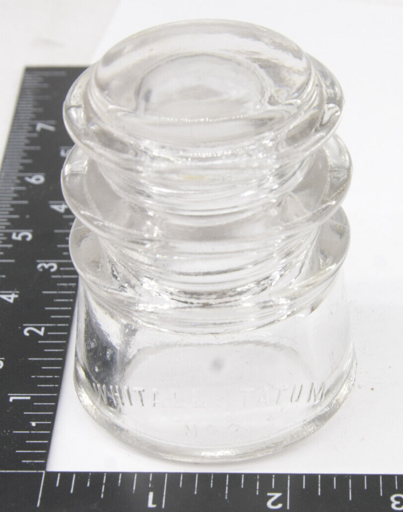 Glass Utility Insulator Whitall Tatum No 3 31-44 A Clear - Made in USA ...