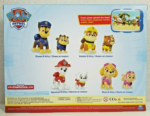 PAW Patrol KITTY CATASTROPHE Chase Marshall Skye Rubble and Cats Figure ...