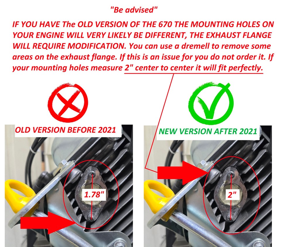 For Predator 670cc V-Twin Go Kart Mini Bike Exhaust Pipes Mufflers ...