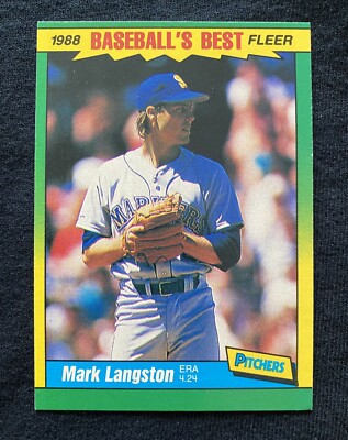 Mark Langston 1988 Fleer Baseball's Best #23 Seattle Mariners | eBay