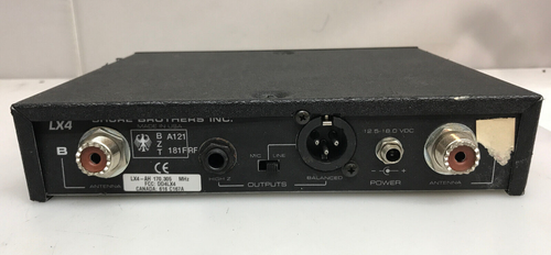 Shure LX4 170.305 MHz Marcad Diversity Headset/Microphone Receiver | eBay