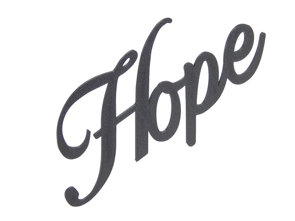 Hope Word Art Sign Home Kitchen Decor Wall Hanging Cursive Script ...