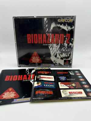 rare Biohazard 2 Resident Evil w/ Sticker 1998 Sony PlayStation PS1 ...