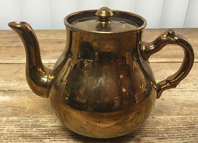 Copper Luster Teapot Tea Pot Gibson & Sons Lustre Vintage A534 English ...