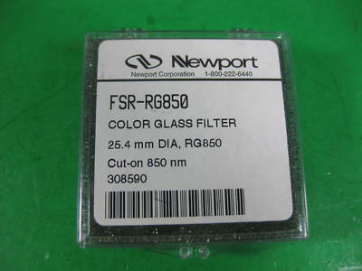 Newport Corporation Color Glass Filter 25.4mm Dia RG850 850nm - FSR ...
