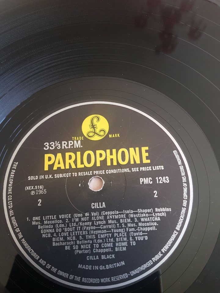 Cilla Black Cilla Parlophone Pmc 1243 mono black and yellow label 1965 ...