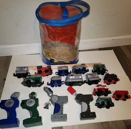 Lot Of Fisher Price Geo Trax Train Set Rail & Road System Toy ...