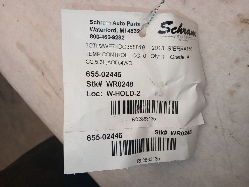 Temperature Control 20921713 Fits 12-13 Sierra 1500 2863135 | eBay