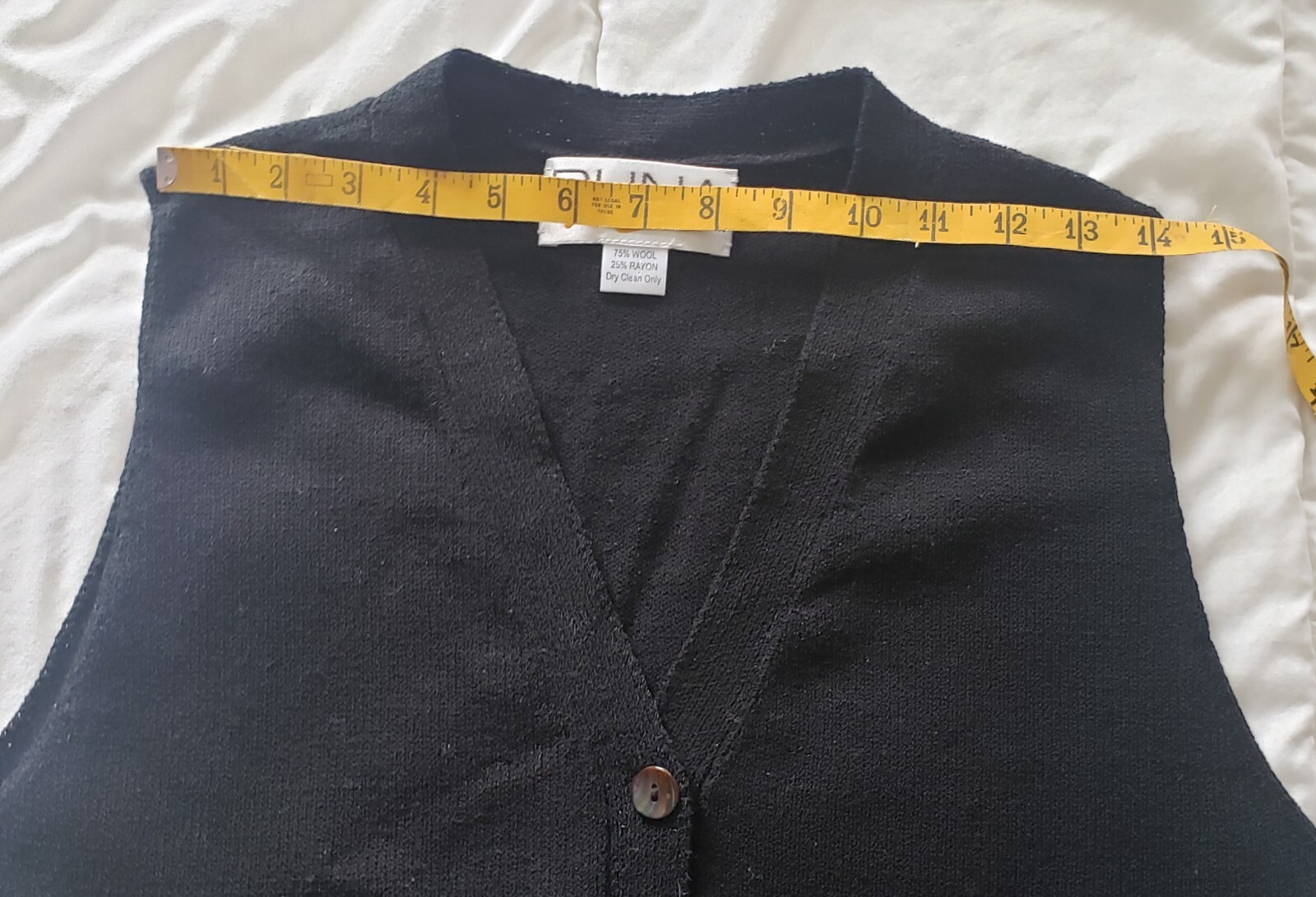 DUNA VINTAGE BUTTON DOWN SWEATER VEST BLACK SIZE MEDIUM | eBay