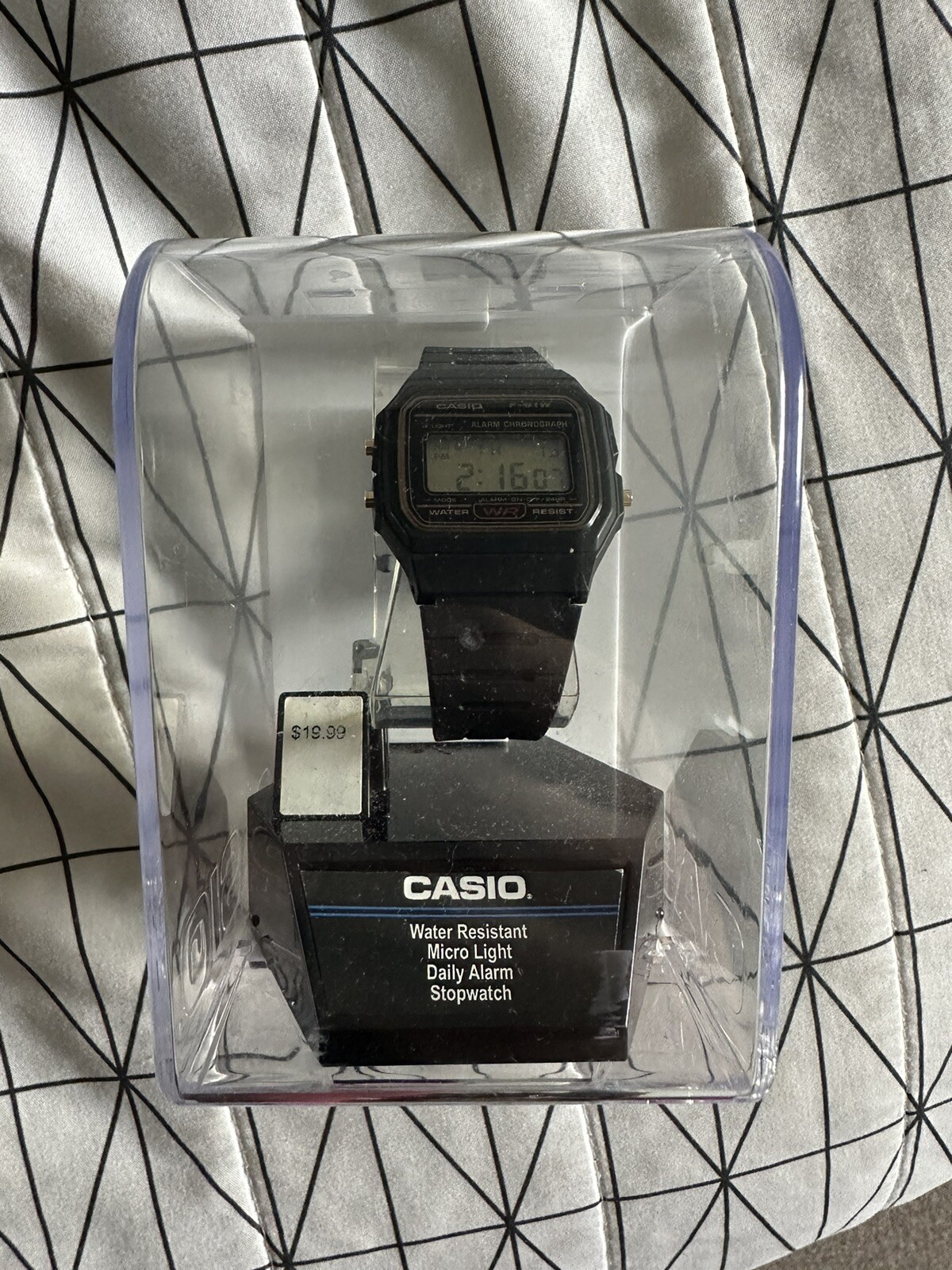 Casio 42.4 mm Stainless Steel Case Black Rezin Strap Digital Watch ...