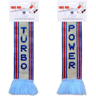 Truck Car Mini Scarf Turbo Power Pennant Suction Cup Mirror Decor Flag ...