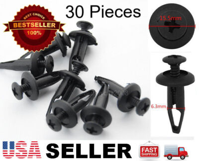 30 Plastic Rivet Fastener Clip Retainer Screw For Chrysler 6502871 Ford ...