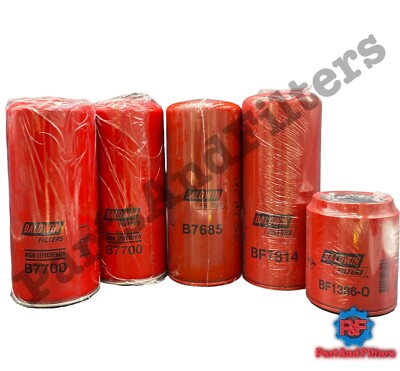 P&F Filter Kit For VOLVO D13 Oil Change Kit, B7700 X2, BF1386-O, B7685 ...