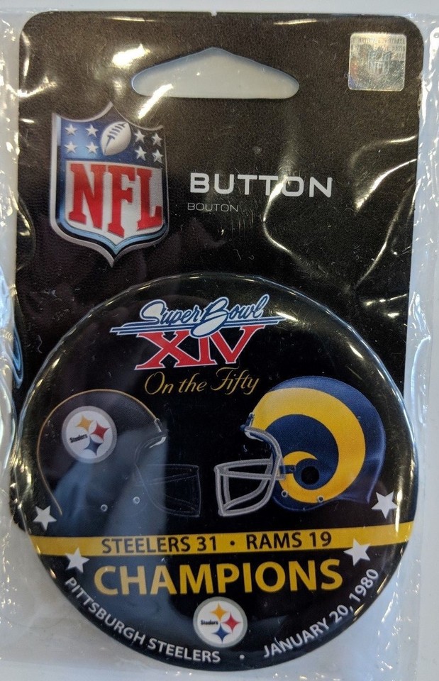 Pittsburgh Steelers Super Bowl 14 XIV Champions Button SB 50 ...