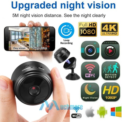 Wireless Security WiFi Camera Mini Hidden IP Camera Smart Home FHD ...