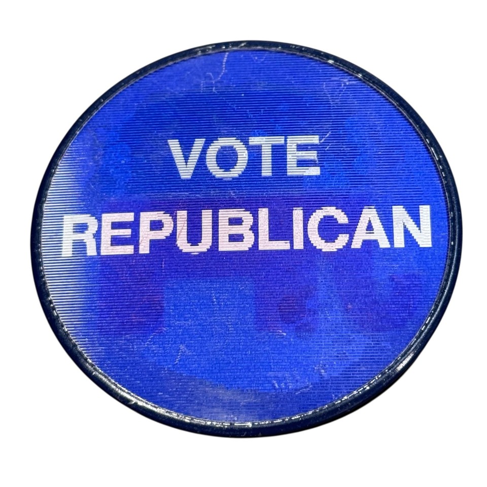 Vintage Republican Campaign Pinback Buttons Lot Of 3 Vote GOP USA ...