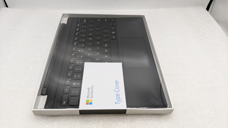 NEW SEALED Microsoft Surface Pro Type Cover 1725 Black Keyboard w/ Free ...