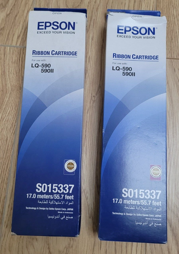 Genuine Epson S015337 Black Ink Ribbon Cartridge C13S015337 LQ 590II LQ ...