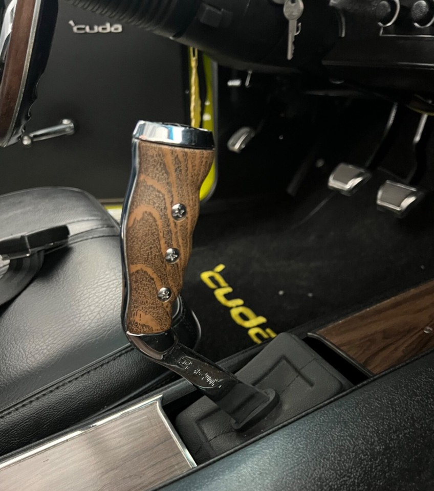 Hand Dyed Wood Grain Pistol Grips & Screws HURST OEM NEW Mopar Shifter ...