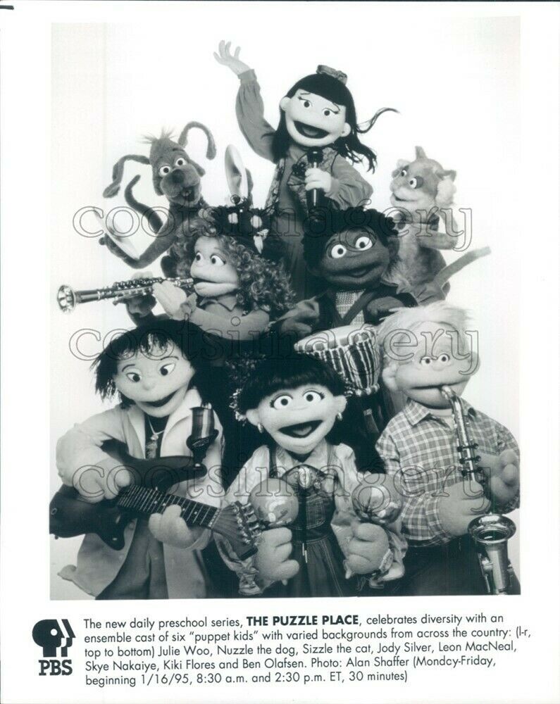 Press Photo Puppet Kid Cast of The Puzzle Place Children’s TV Show | eBay