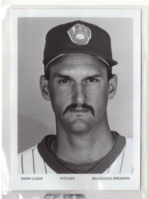 MARK CLEAR GENUINE ORIGINAL 1987 MILWAUKEE BREWERS TEAM ISSUE 5x7 ...