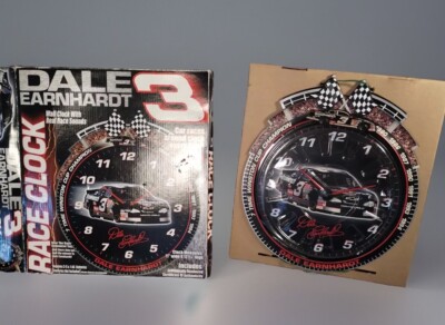 Dale Earnhardt Wall Clock with Race Sounds NASCAR VTG 2000 with Box | eBay