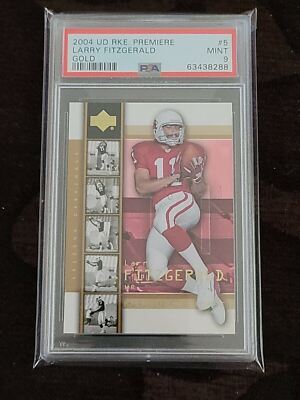 Larry Fitzgerald 2004 Upper Deck Rookie RC Premiere Gold PSA 9 | eBay