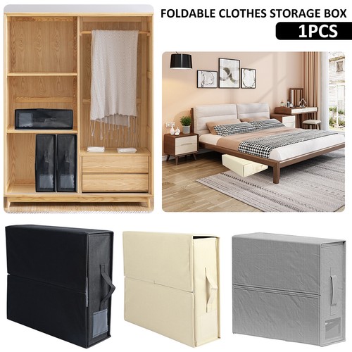 Bed Sheet Storage Box Collapsible Bed Sheet Organizer Large Capacity ...