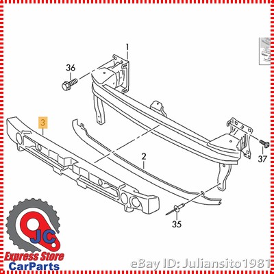 5GM807248H VOLKSWAGEN GENUINE OEM 2018 2021 GOLF FRONT BUMPER FOAM ...