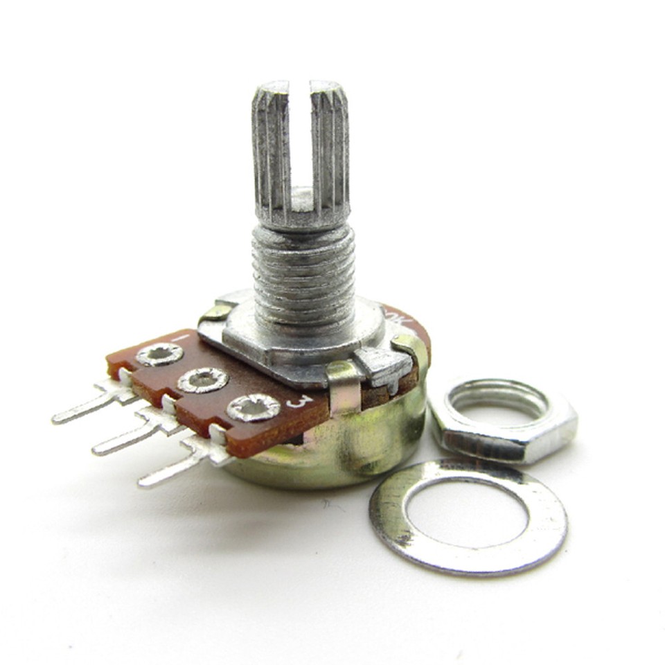 10 X 2K Ohm Linear Taper Rotary Potentiometer Panel B2K Pot 15mm Shaft ...