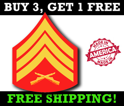 USMC E-5 Sergeant Insignia Sticker Decal USMC Marine Corps | eBay