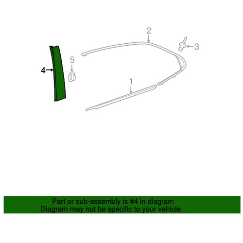 Genuine OEM Rear Driver Left Door Applique For Toyota Camry 2018-2021 ...