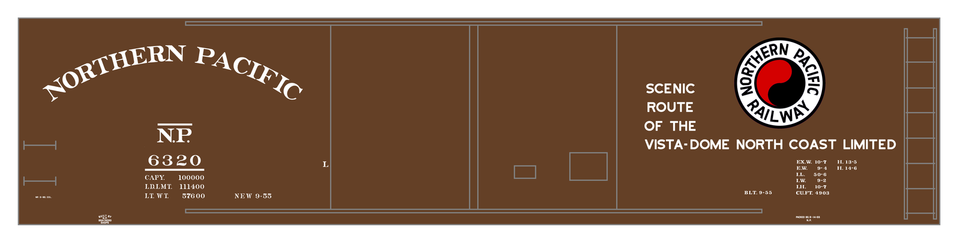 K4 O Scale Decals Northern Pacific 50 Ft Double Door Boxcar White | eBay