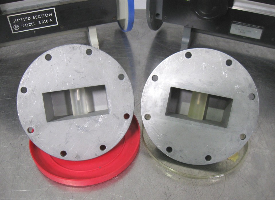 C199239 Lot WR-284 Waveguide (2) HP S810A Slotted Line (2) S281A Type N ...