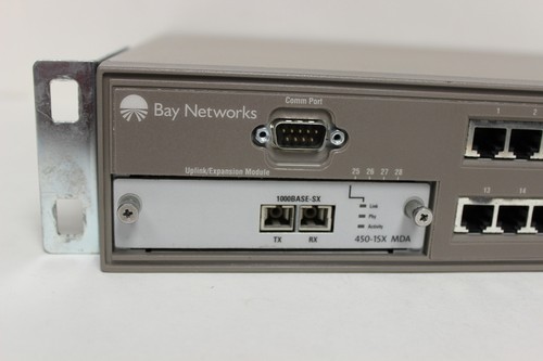 BAY NETWORKS AL2012A14 BAYSTACK 450-24T SWITCH 24 PORT WITH 450-1SX MDA ...