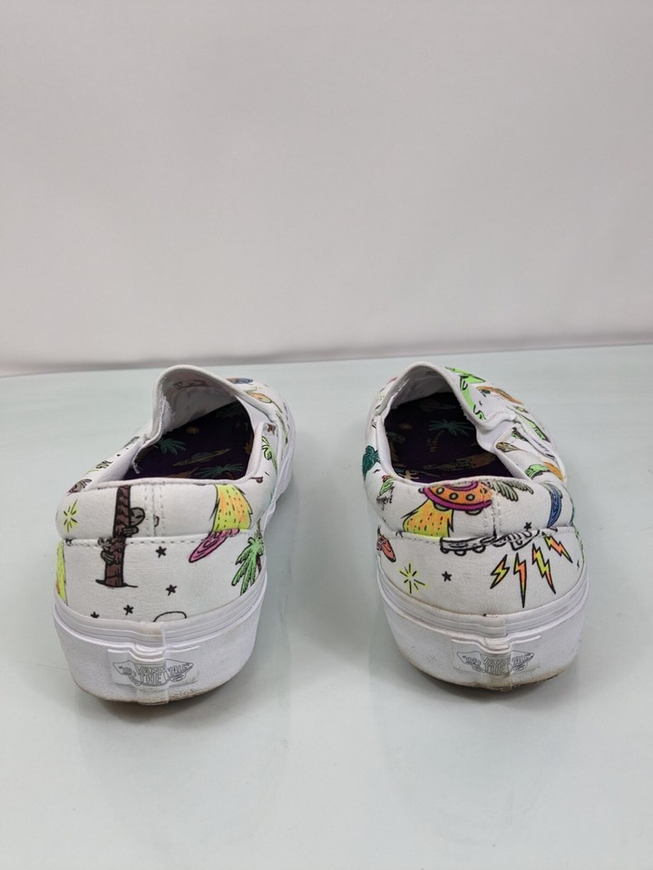 Vans U Paint Aliens UFO Unidentified Slip On Sneakers Men’s 9.5 / Women ...