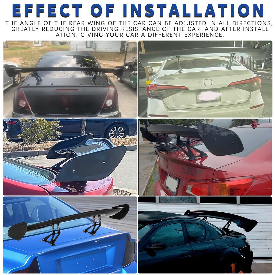 57" Carbon Rear Trunk GT-Style Spoiler Wing For Toyota GT86 Subaru BRZ ...