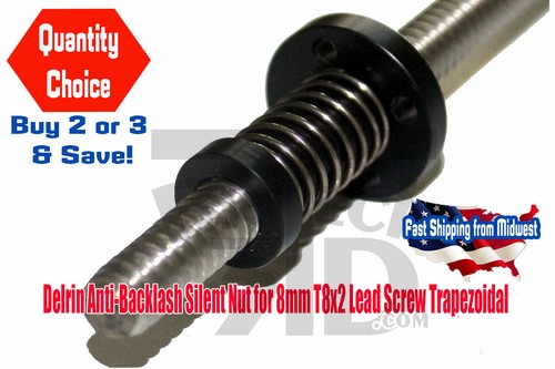TR8x2 T8 POM Anti Backlash Nuts Pitch 2mm Lead 2mm for Acme Lead Screw ...