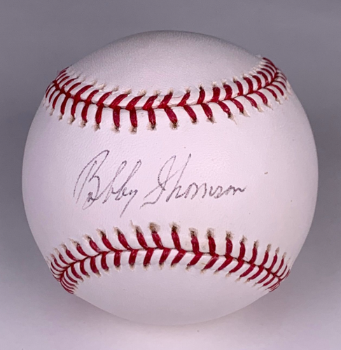 Bobby Thomson signed autographed baseball AMCo COA 21485 | eBay