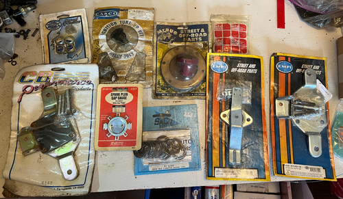 Box of NOS VW EMPI Parts and More, EMPI 00-9148-0 ENGINE CASE ADAPTER ...