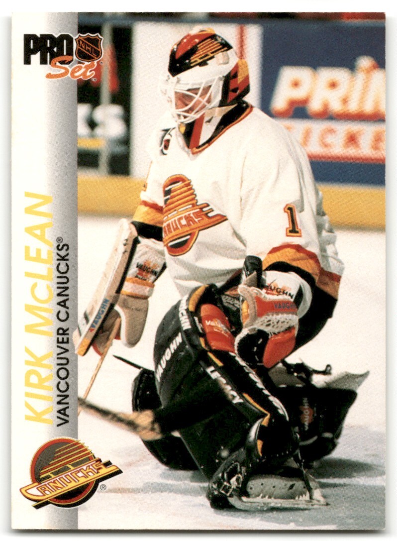 1992-93 Pro Set Hockey Card Kirk McLean #193 Vancouver Canucks | eBay ...