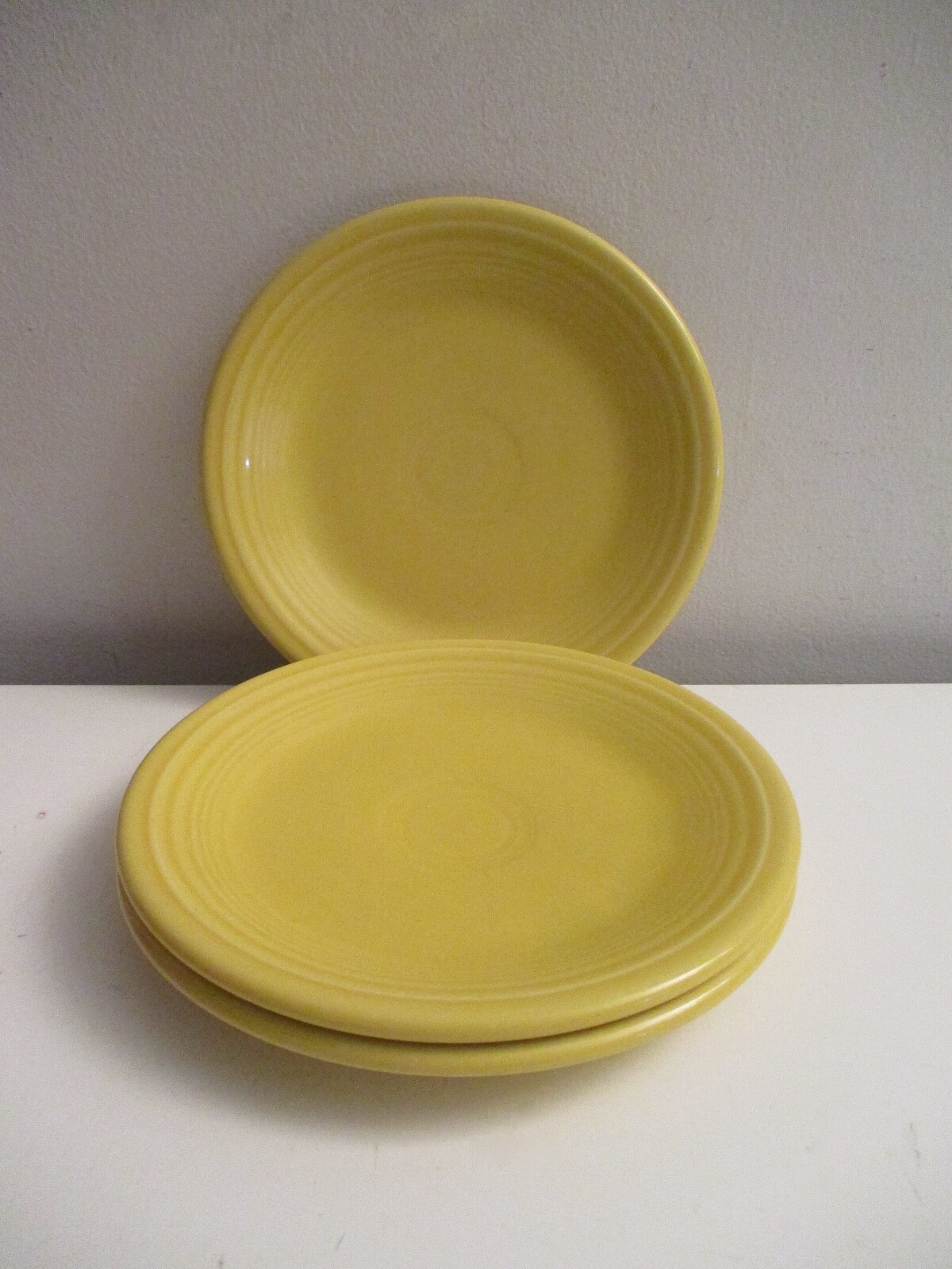 3 Genuine Fiesta Fiestaware HLC Sunflower 7 1/4" Dessert Salad Plate ...
