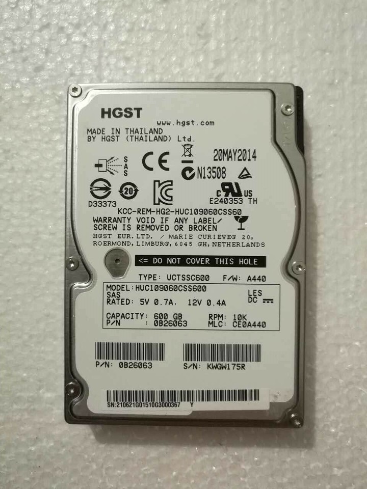 HUC109060CSS600 600GB 10K SAS 2.5" 6Gbs Hard Drive Server Fits Dell | eBay